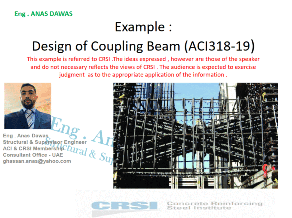 Design of Coupling Beam (ACI 318-19) | م.أنس دواس - CengHub | منصة ...